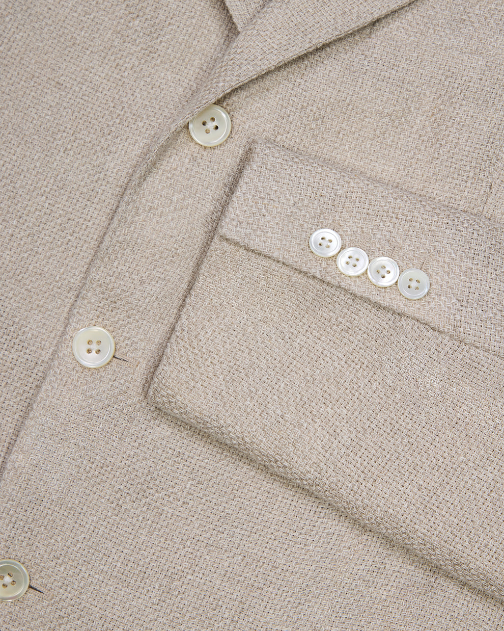 Single Breasted Unstructured Jacket in Ivory